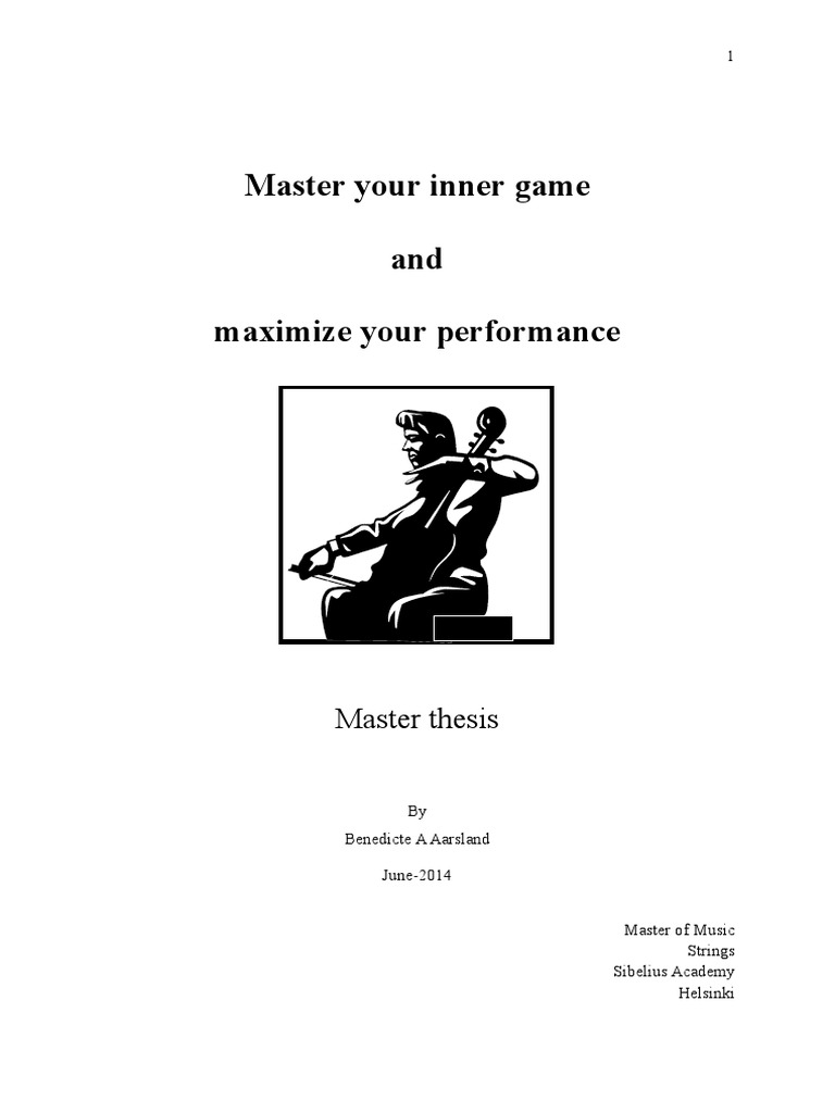 Master Your Inner Game and Maximize Your Performance | PDF | Relaxation ...