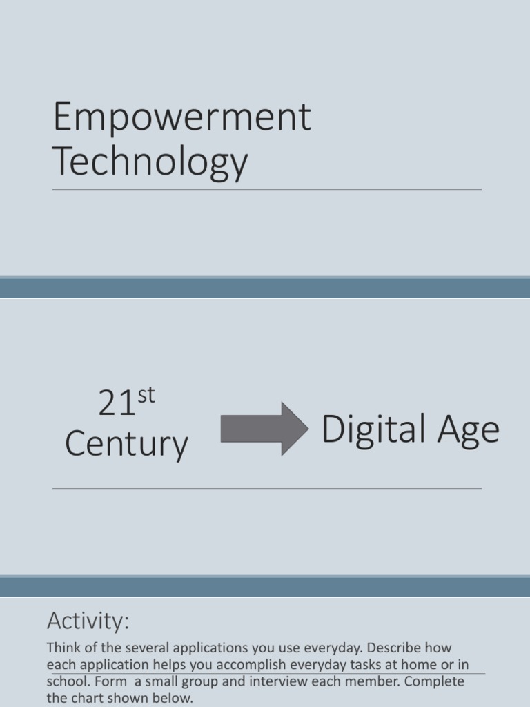 Introduction To EmTech | PDF | Educational Technology | Empowerment