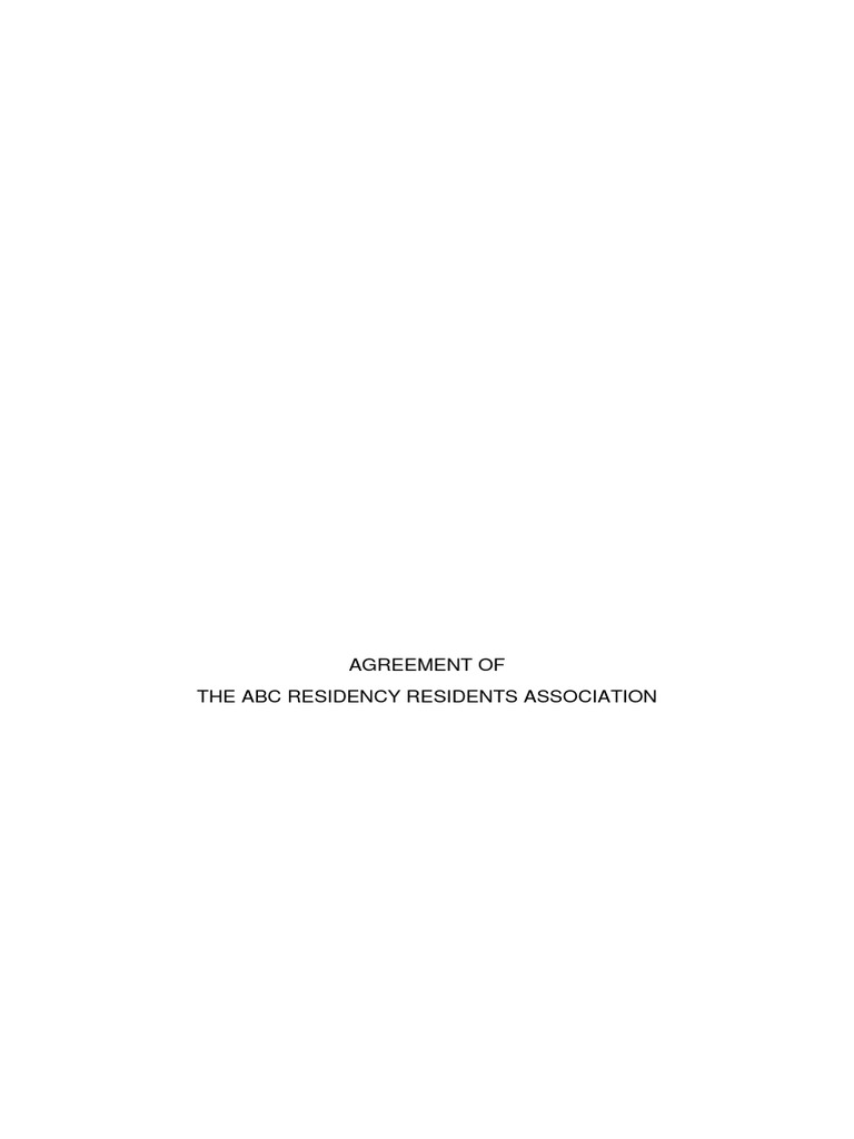 Aop Agreement New | PDF | Committee | Apartment