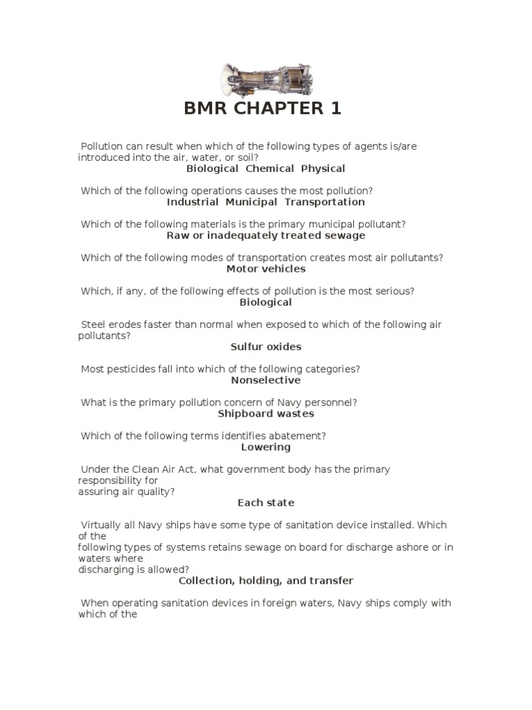 Navy BMR: Pollution and Disciplinary Laws | PDF | United States Navy ...
