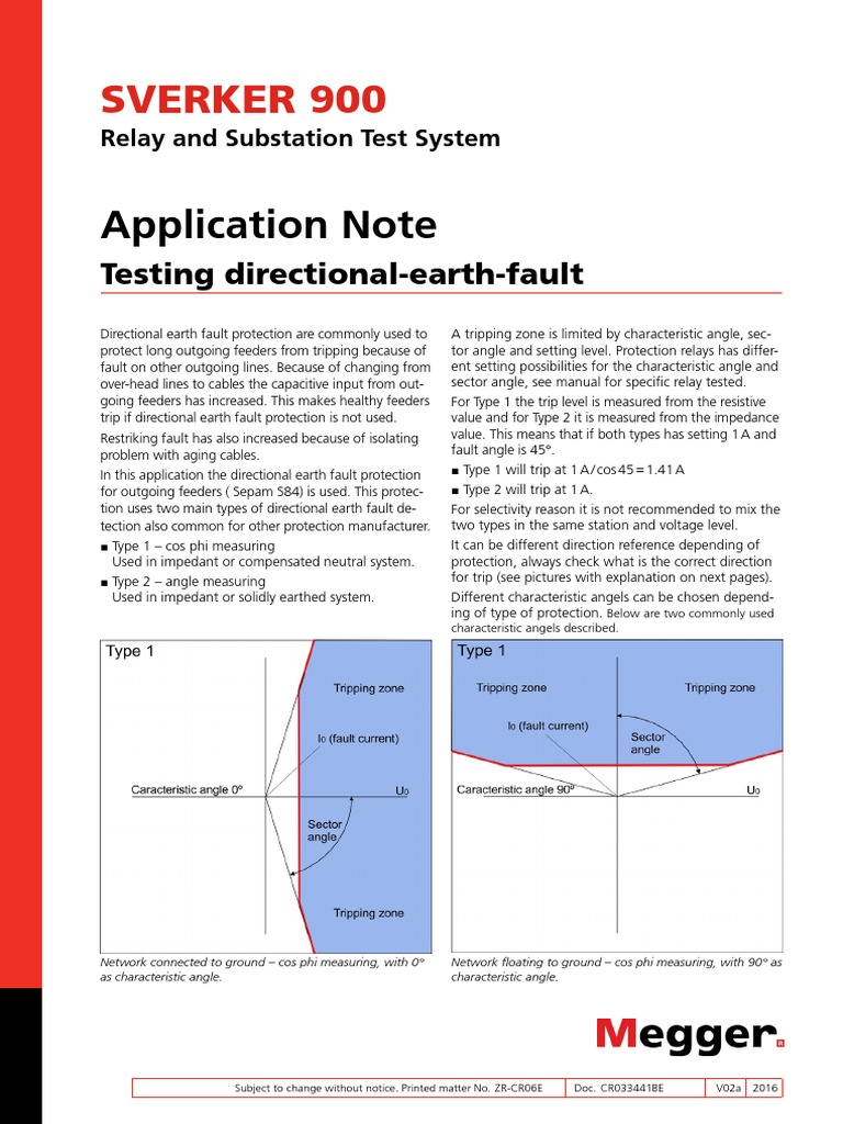 SVERKER 900 Testing Directional Earth Fault An en | PDF | Electricity ...