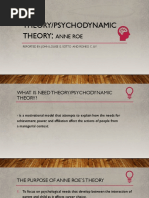 Anne Roe's Theory of Occupational Choice | PDF | Parenting | Relationships