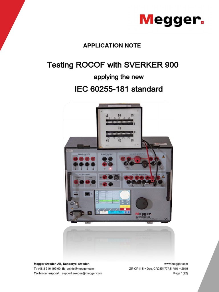 Testing and Evaluating the Performance of a ROCOF Relay According to ...