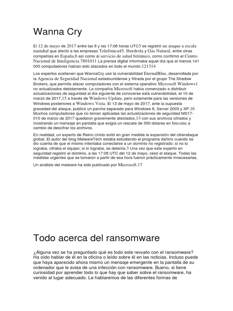 Todo lo que necesita saber sobre el ataque ransomware de Wanna Cry de ...