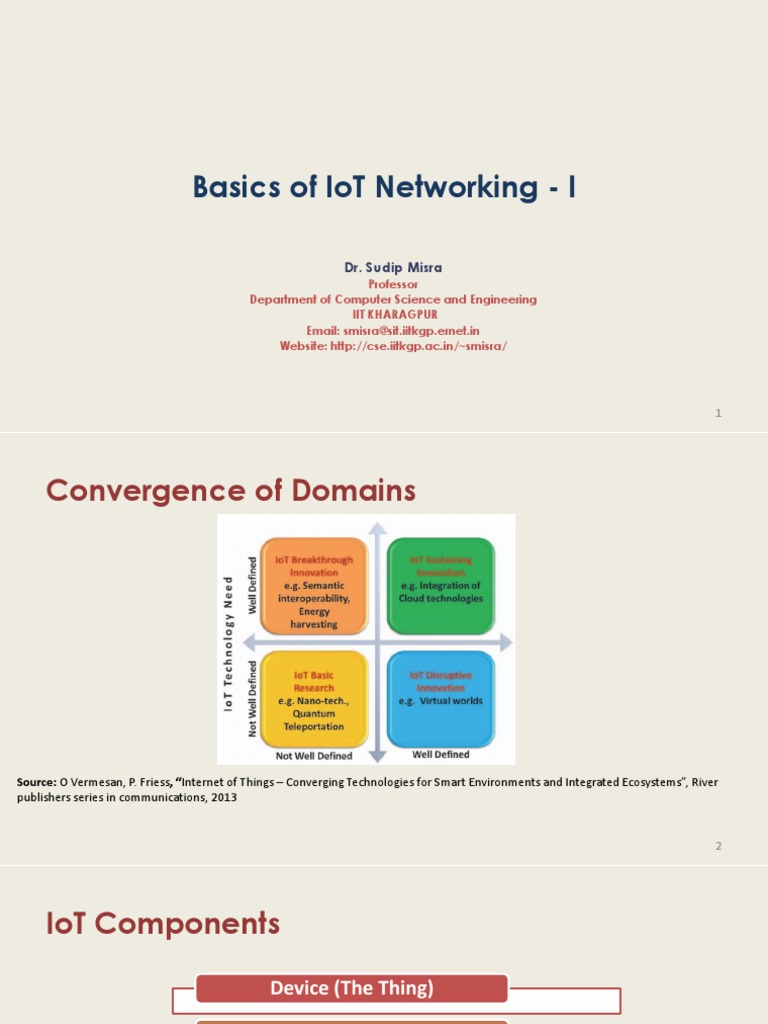 Basics of Iot Networking - I: Dr. Sudip Misra | PDF | Internet Of ...