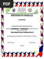 Certificate of Appreciation-Final Template - Tagalog-Edited | PDF