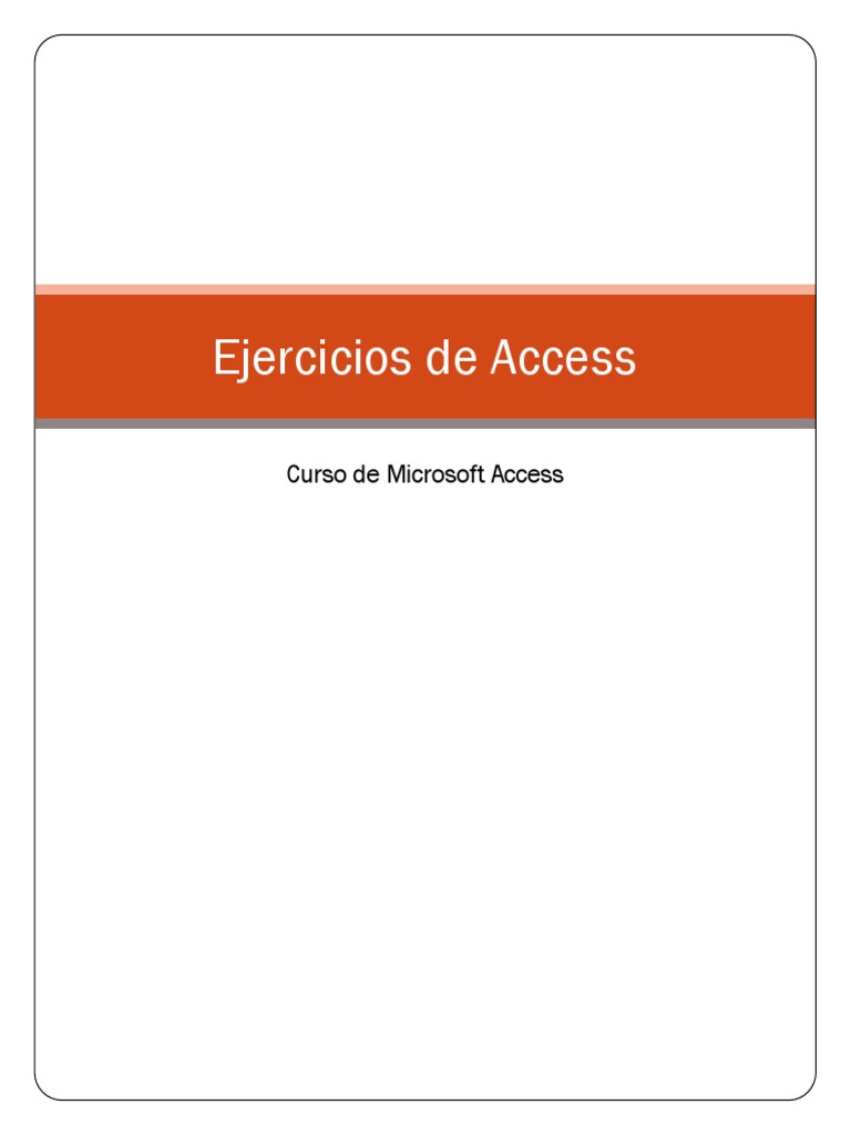 Practicas de Access N3 | PDF | Tecnologías de la información | Software de la aplicacion
