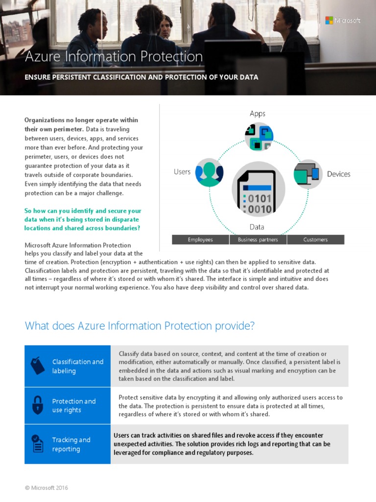 What Does Azure Information Protection Provide? | PDF | Encryption ...