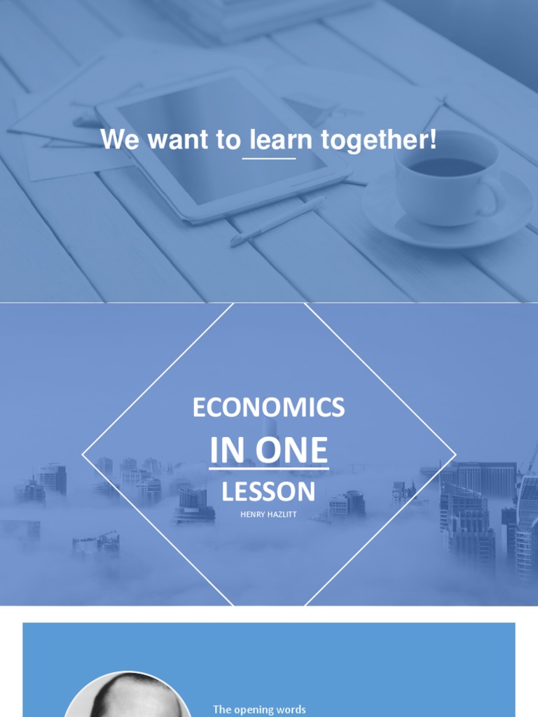 Economics in 1 Lesson | PDF | Austrian School | Economics