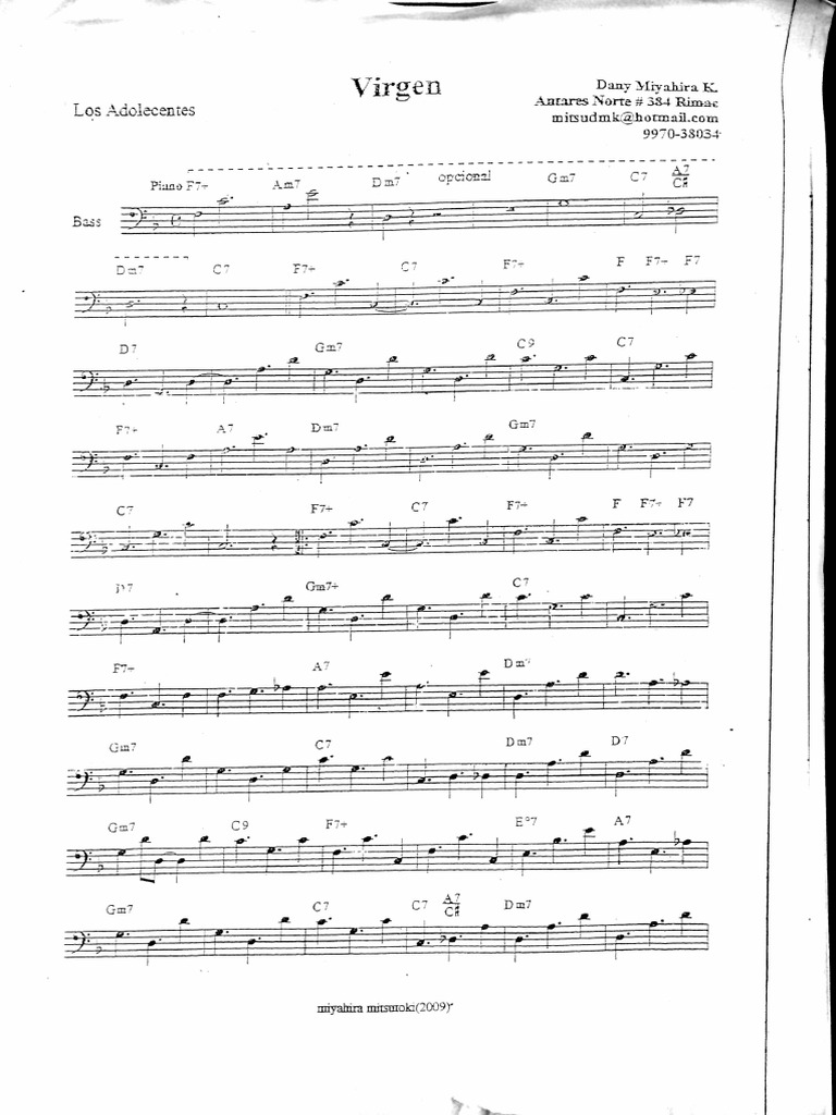 Virgen Partitura Adolescentes Pdf