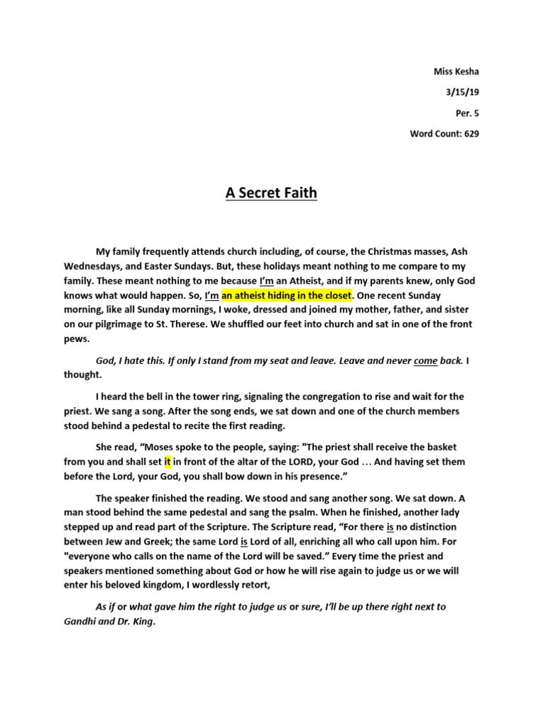 A Secret Faith | PDF | Jesus | Religious Behaviour And Experience