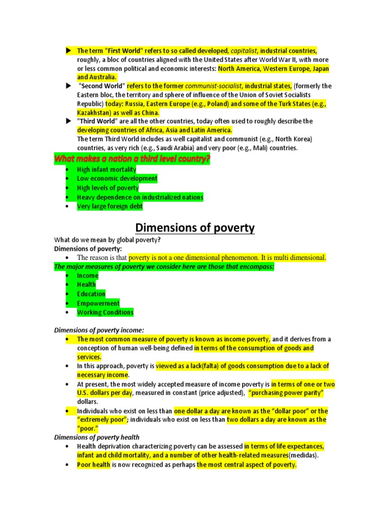 Dimensions of Poverty | Download Free PDF | Infant Mortality | Poverty