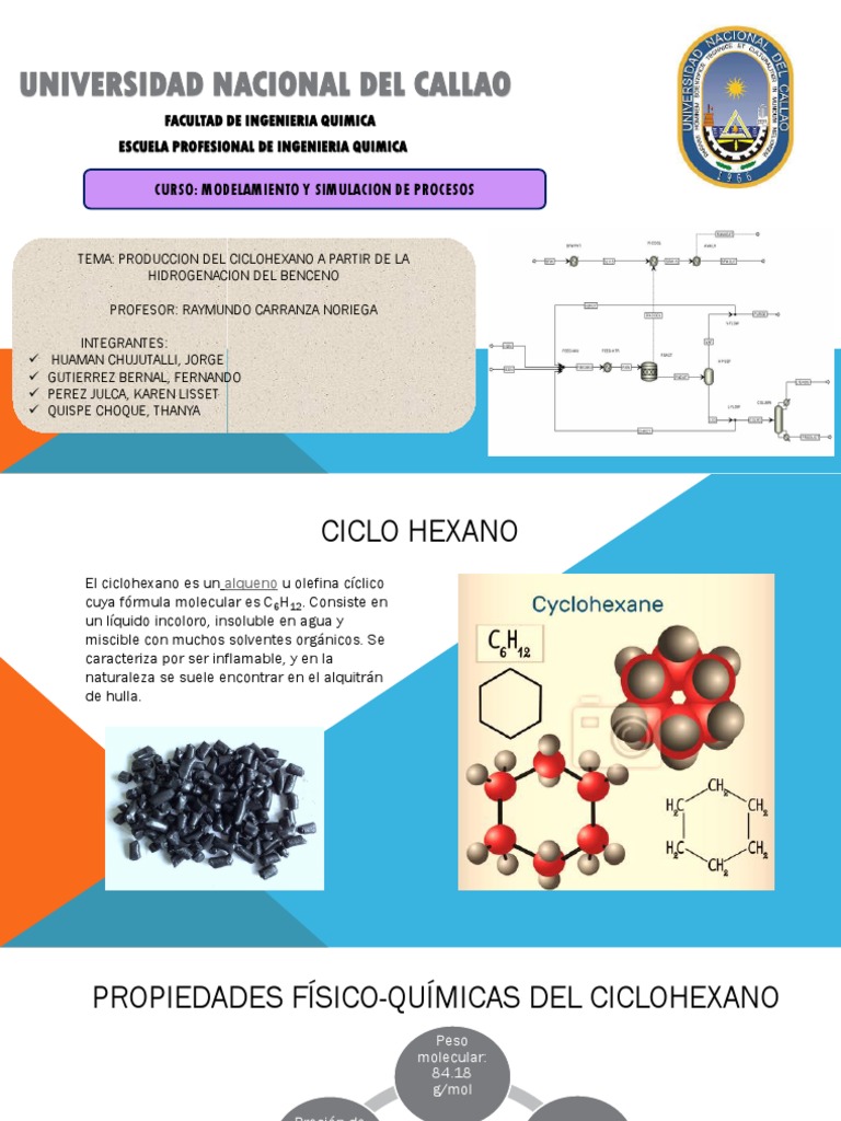 SIMULACION CICLOHEXANO _ PRESENTACION FINAL.pptx | Catálisis | Reactor ...