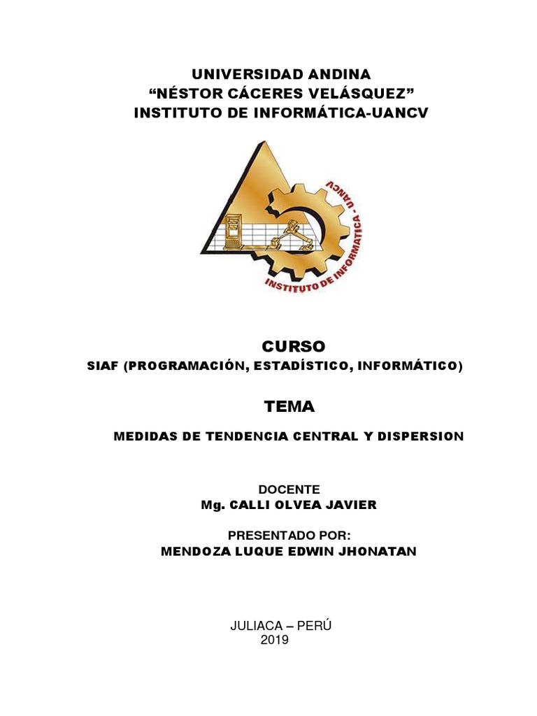 Carátula de Curso SIAF UANCV 2019 | PDF