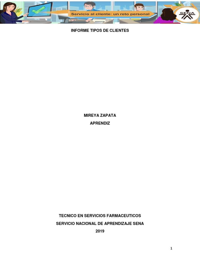 Informe Tipos de Clientes | PDF | Servicio al Cliente | Cliente