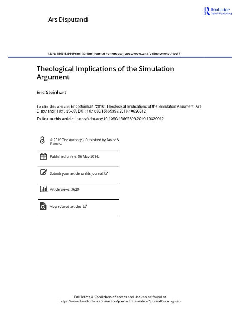 Theological Implications of The Simulation Argument | PDF | Universe ...