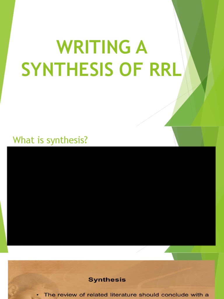 Writing A Synthesis of RRL | PDF | Argument | Essays