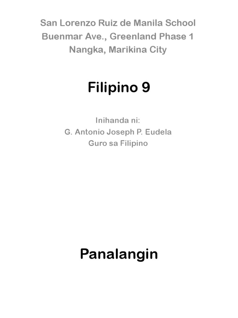 Filipino 9 - Diyalogo | PDF