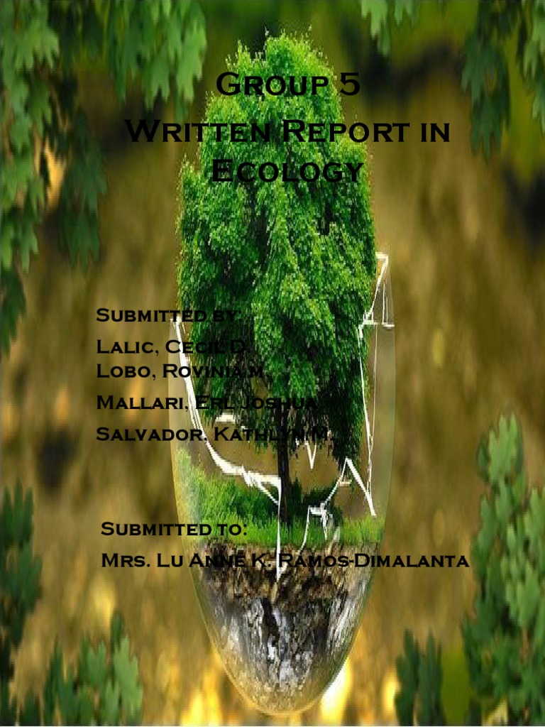 Group 5 Written Report in Ecology | PDF | Systems Ecology | Biogeochemistry