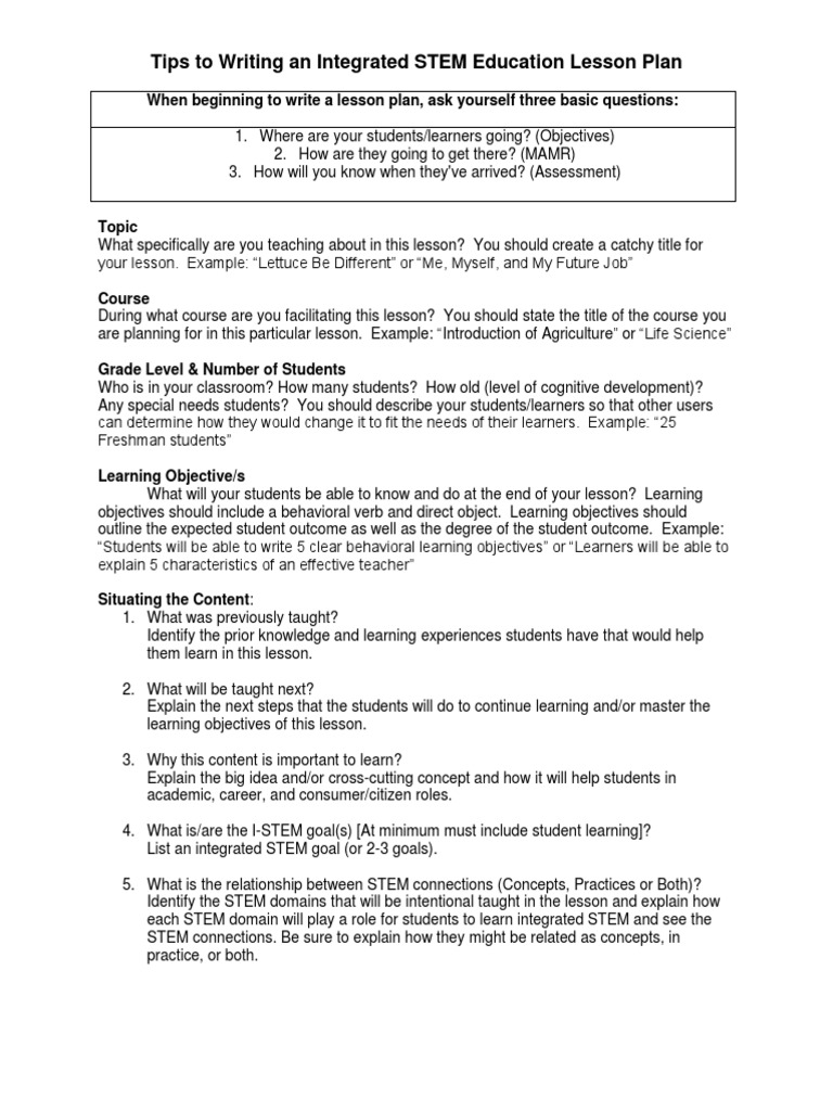 Tips For Writing A Lesson Plan | PDF | Teaching Method | Lesson Plan
