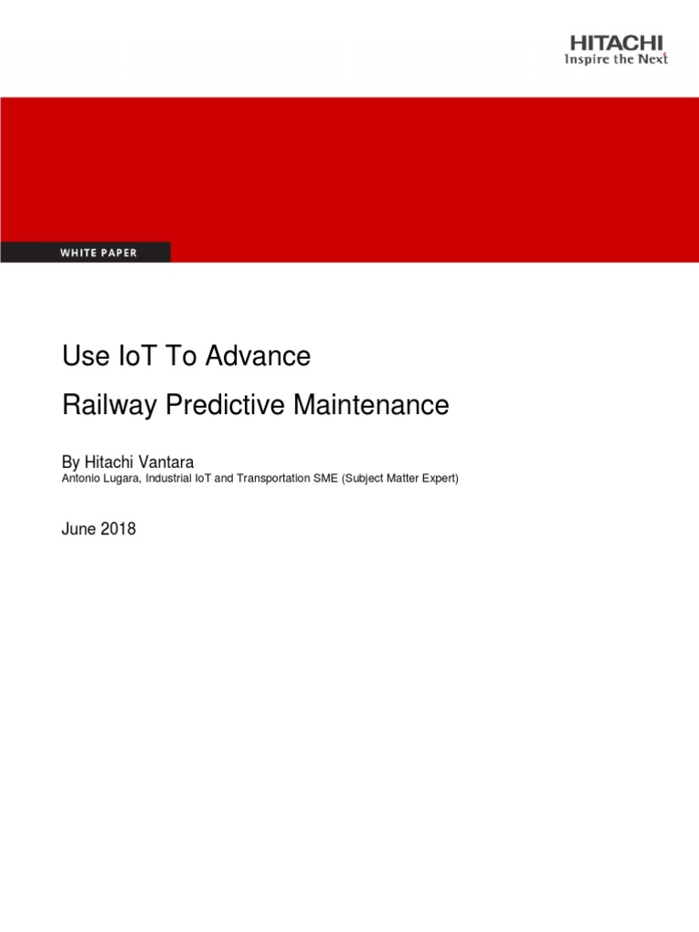 Use Iot To Advance Railway Predictive Maintenance Whitepaper | PDF ...