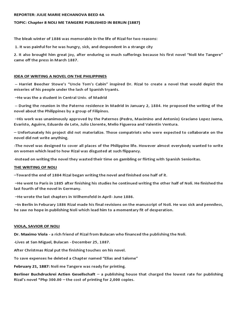 Most Tragic Story in The Novel Is The Tale of Sisa | PDF