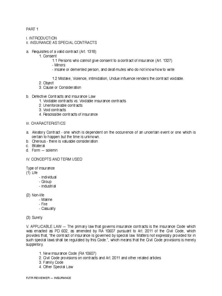 Insurance Reviewer | PDF | Insurance | Mortgage Law