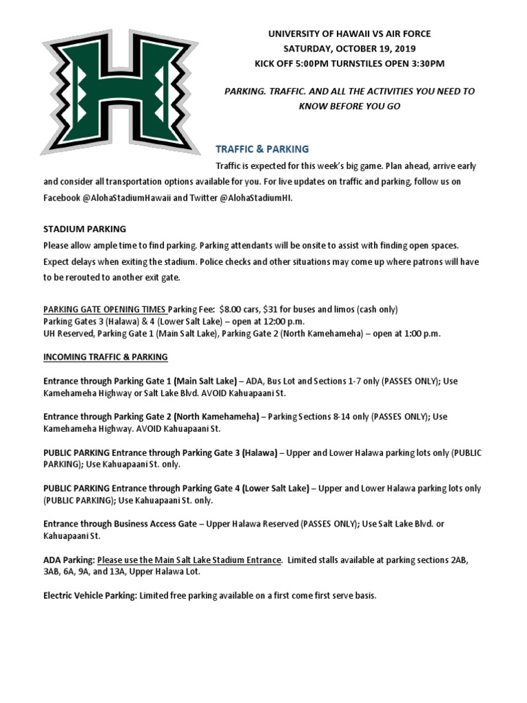 Know Before You Go | PDF | Parking Lot | Parking