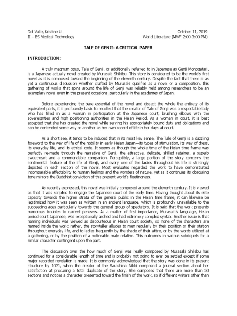 Tale of Genji | PDF | The Tale Of Genji