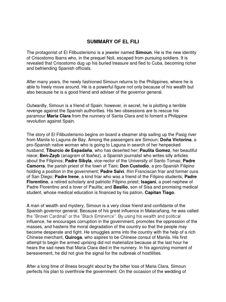 Summary of El Fili: Camorra, The Parish Priest of The Town of Tiani Don ...