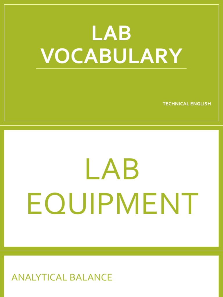 LAB Vocabulary: Technical English | PDF