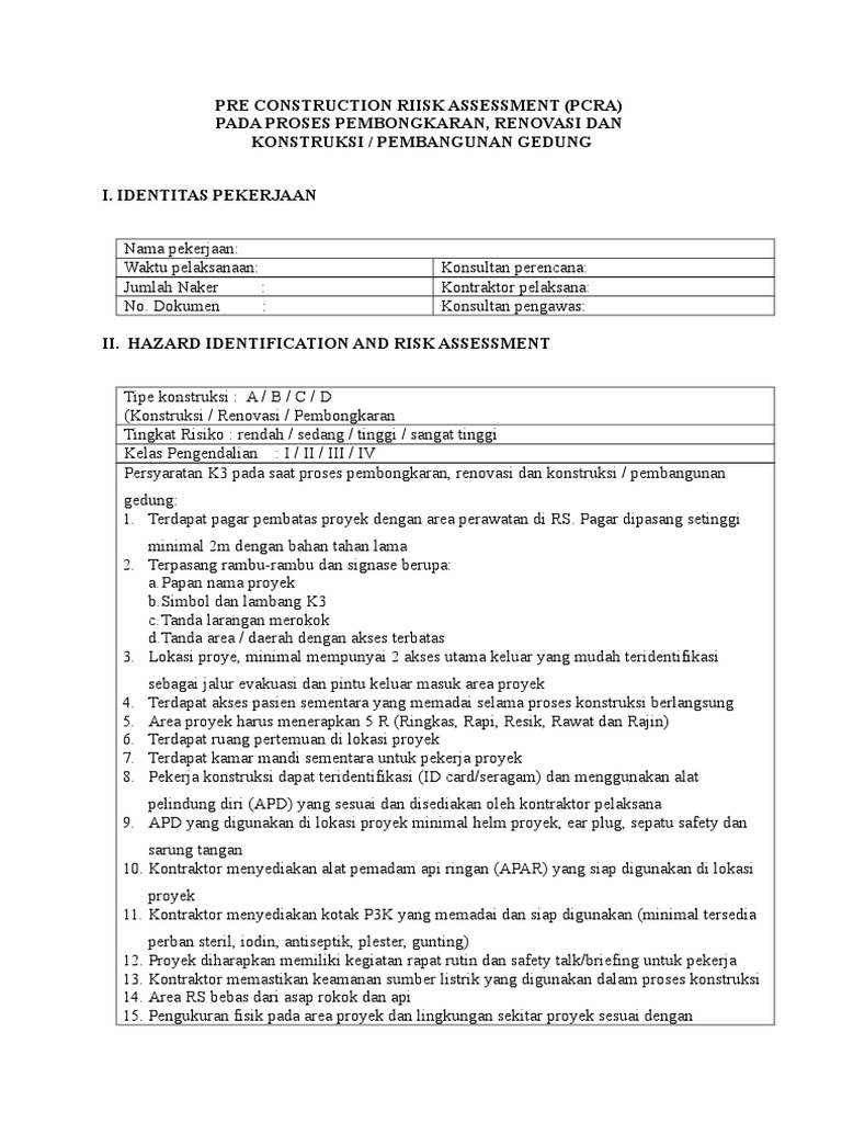 Checklist Pcra | PDF