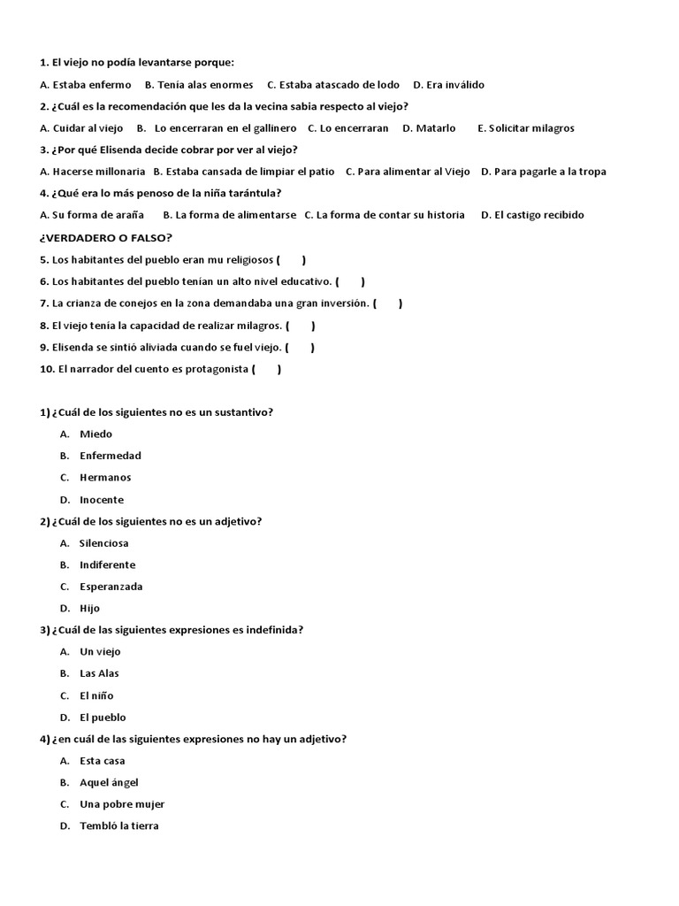 Un Señor Muy Viejo Con Alas Enormes | PDF