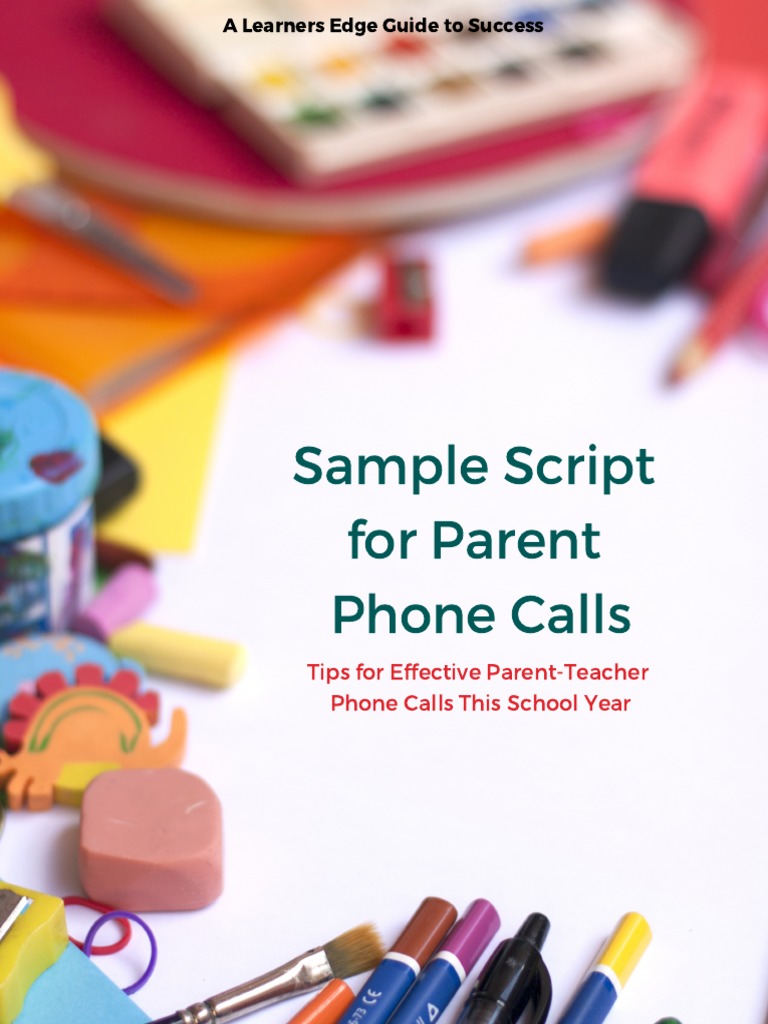 Effective Parent-Teacher Call Tips | PDF | Homework | Applied Psychology
