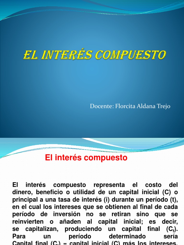 El Interés Compuesto | PDF | Interés compuesto | Interés