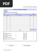 Formato Nota de Salida de Almacen | PDF
