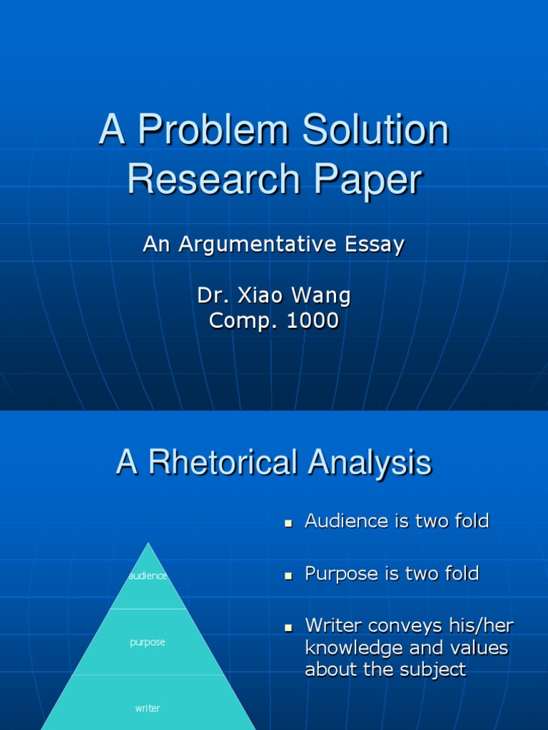 A Research-Oriented Problem Solution Essay-1 | PDF | Science & Mathematics