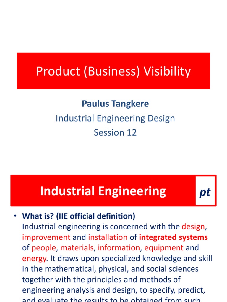 IED 12. Product Visibility | PDF | Industrial Engineering | Design