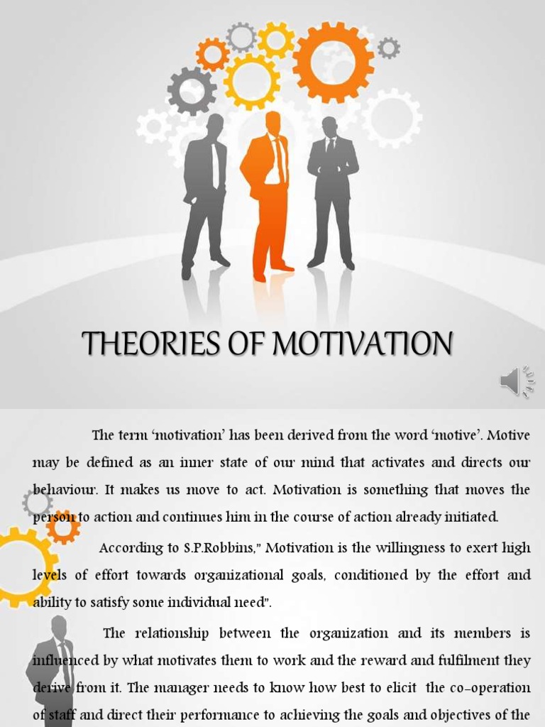 Theories of Motivation | PDF | Motivation | Motivational