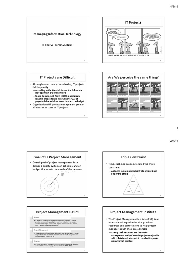 IT Project?: Managing Information Technology | PDF | Project Management ...