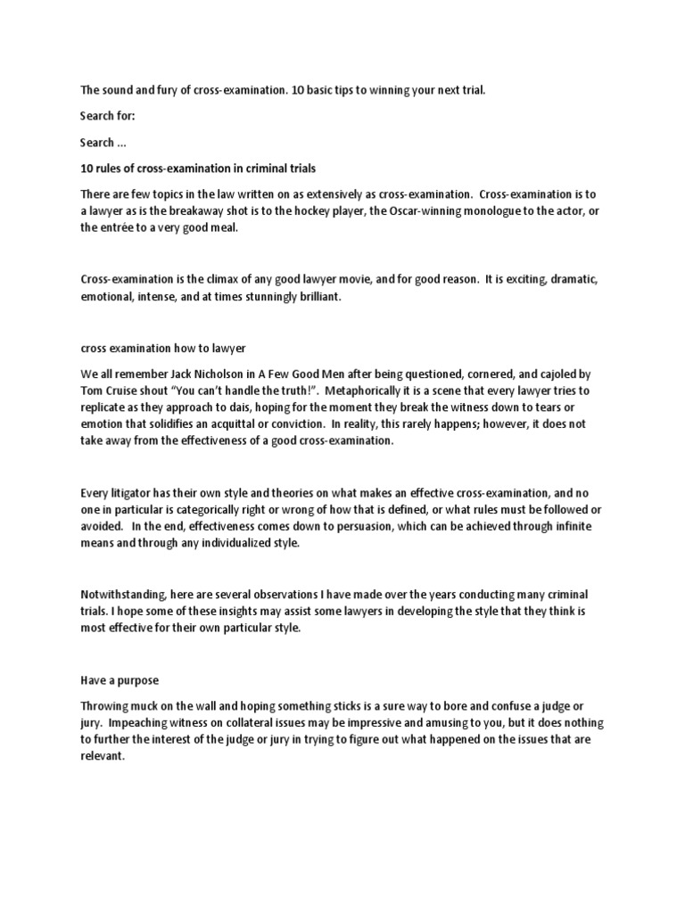 On Cross-Examination | PDF | Witness Impeachment | Witness