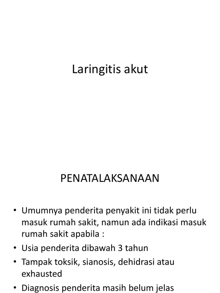 Laringitis Akut | PDF | Kesehatan Holistik