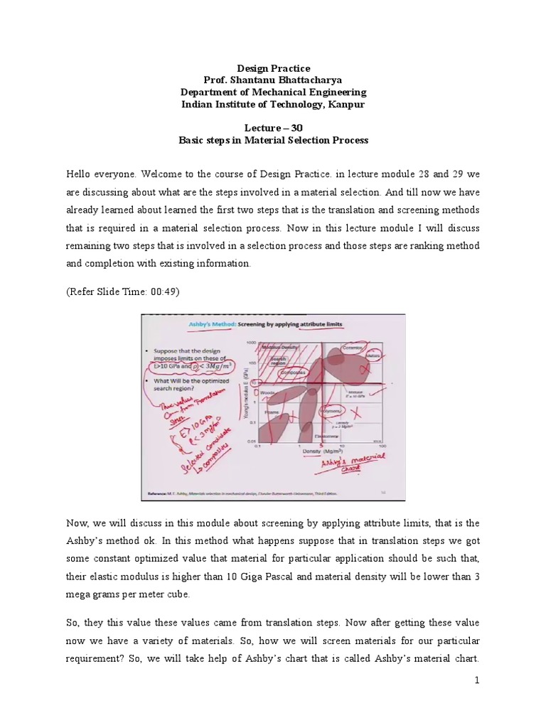 Basic Steps in Material Selection Process | PDF | Materials | Nature