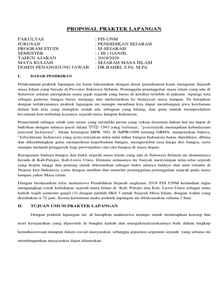 Proposal Islam | PDF