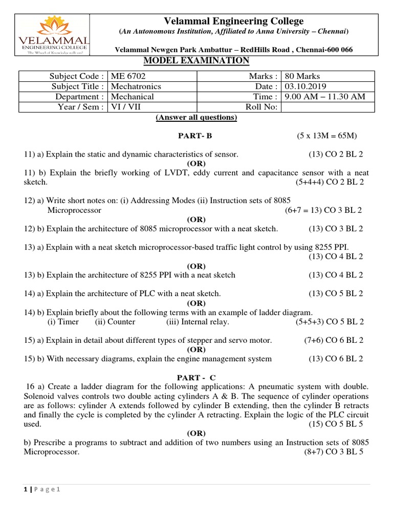 Mechatronics | PDF | Programmable Logic Controller | Electronics