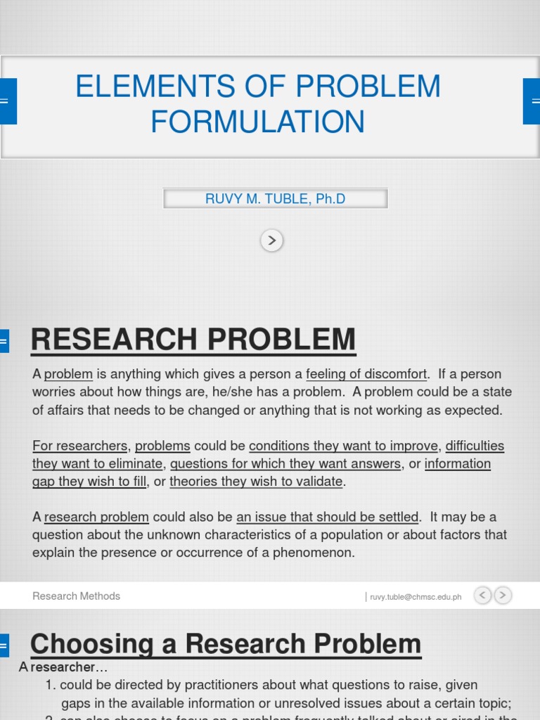 Research Problem Formulation Guide | PDF | Question | Causality