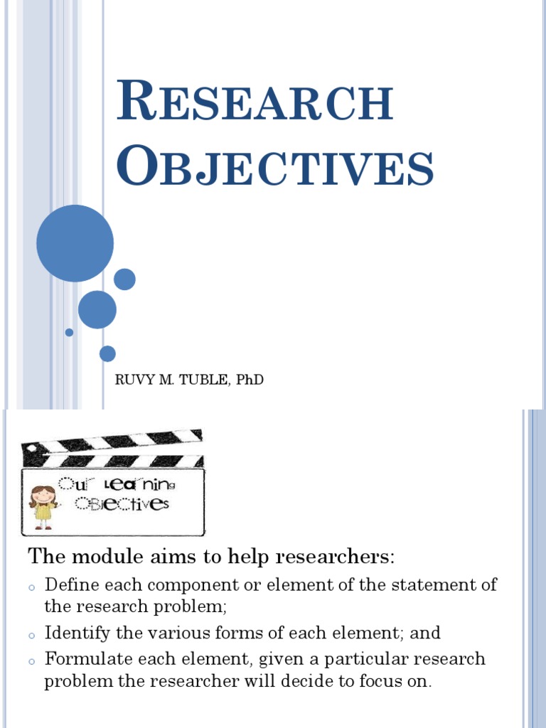 Research Objectives | PDF | Null Hypothesis | Hypothesis