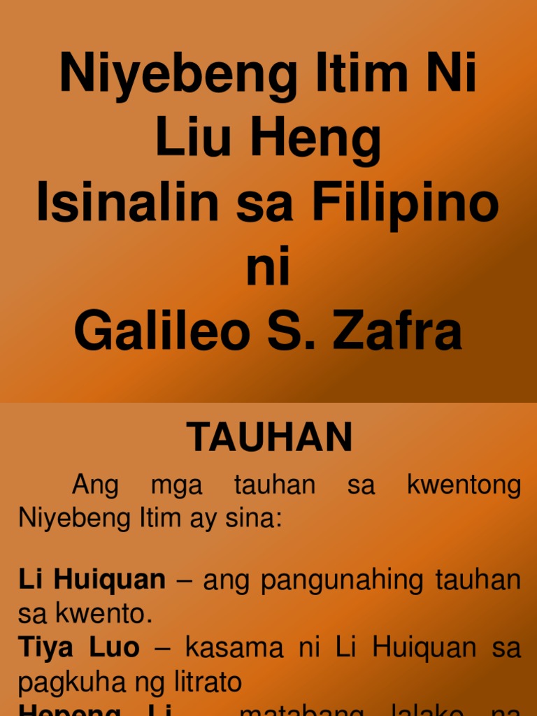 Nieyebeng Itim Ni Liu Heng | PDF