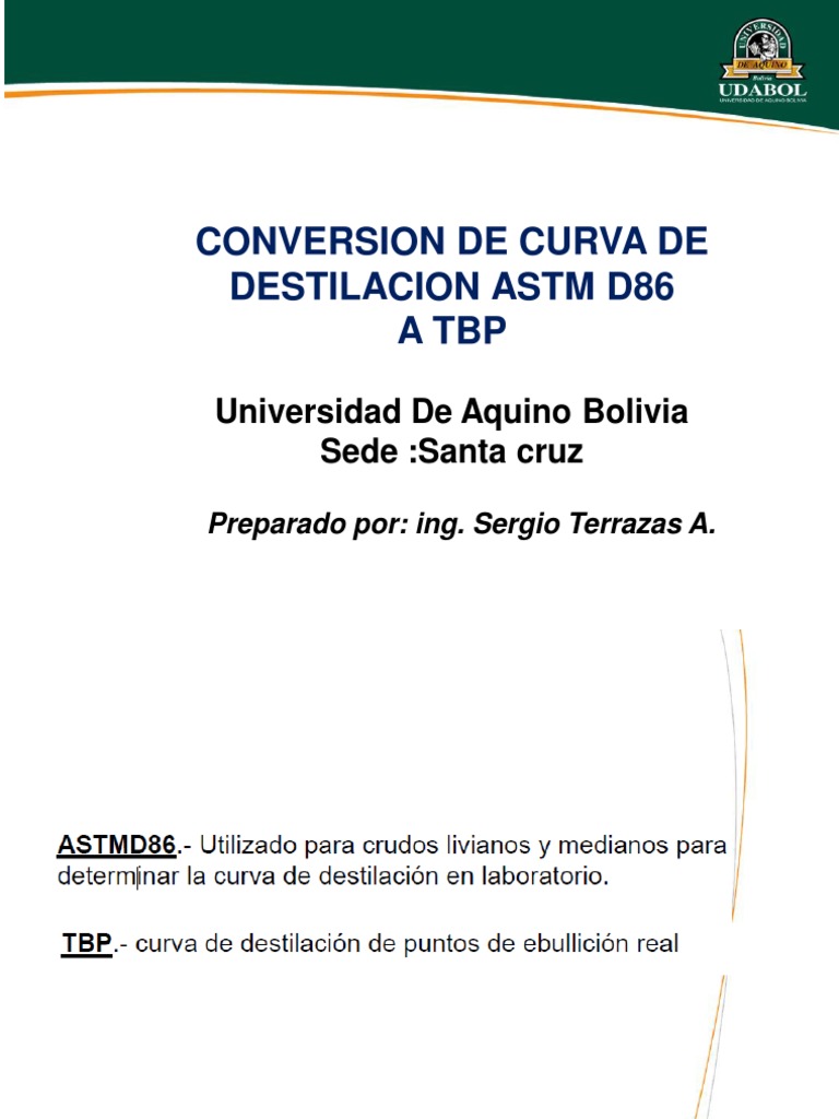 Conversion D86 A TBP PDF | PDF
