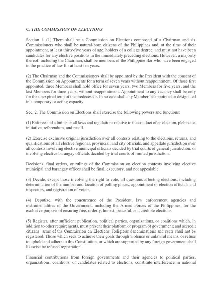 Commission On Elections | PDF | Commission On Elections (Philippines ...